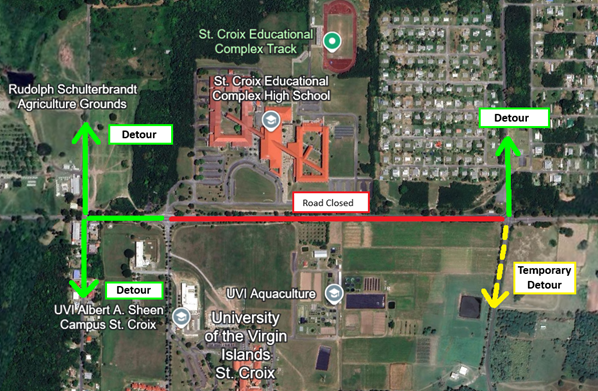 Shift in Road Closure Announced as WAPA Undergrounding Electrical ...